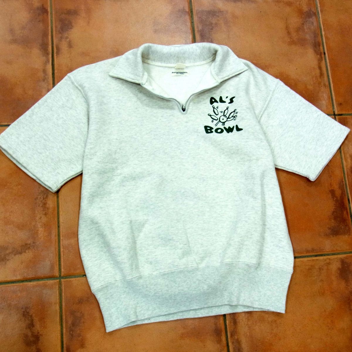 1円 McCOY マッコイ Raymond General Store ハーフジップ スウェット シャツ トレーナー 長袖 ボウリングプリント ...