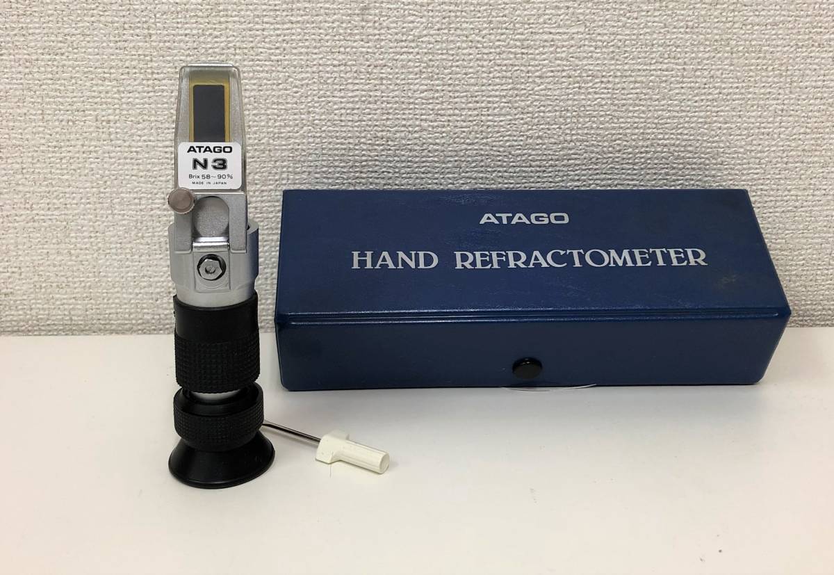 ATAGO アタゴ N3 手持屈折計 糖度計 ケース入り/T2295(測定器)｜売買されたオークション情報、yahooの商品情報をアーカイブ ...