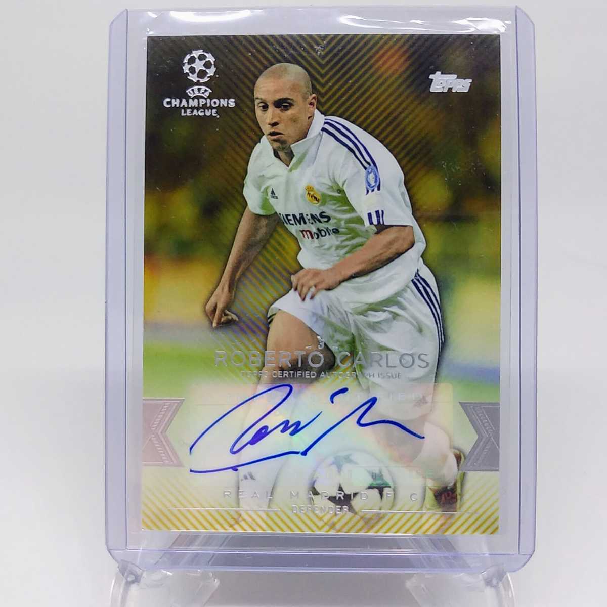 1円スタート ロベルト カルロス 直筆サイン 限定50枚 2016 Roberto CarlosAuto Topps Champions ...