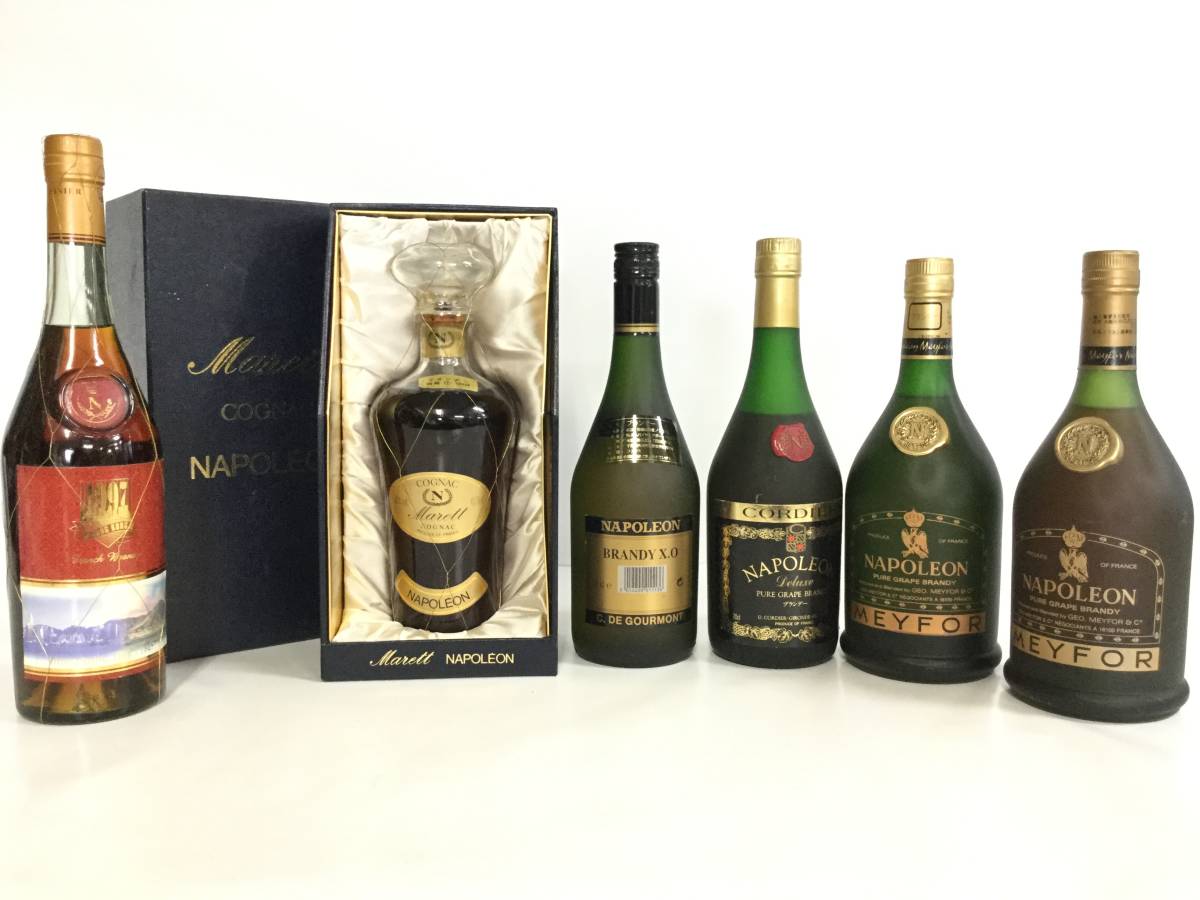 1円 未開栓 古酒 NAPOLEON ナポレオン Marett マレット MEYFOR CORDIER スペシャル XO リザーブ コニャック ...