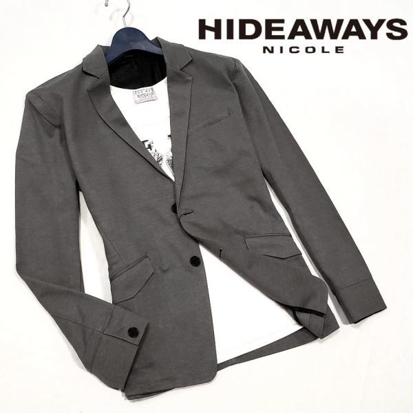 春夏 HIDEAWAYSニコルNICOLE カットテーラードジャケットL灰JK2807／スタイリッシュ スプリングジャケッ(Lサイズ)｜売買さ ...