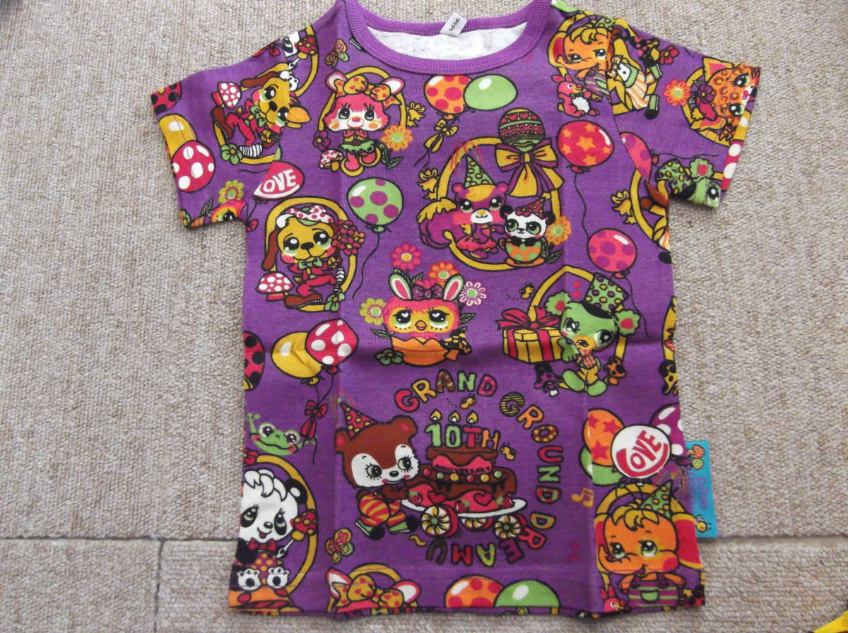 グラグラGRAUND GRAUND グランドスラム アニバーサリー総柄インナー半袖Tシャツ/90 95cm/パープル(90（～94cm）以下)｜売買されたオークション情報、yahooの商品情報 ...