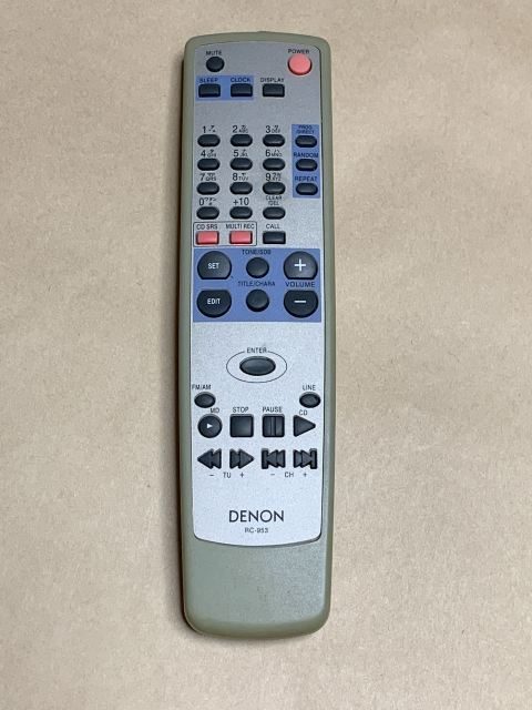 DENON デノン オーディオ リモコン RC-953 スピード配送/保障あり/送料一律/ D-MA3 D-ME33等対応(リモコン)｜売買されたオークション情報、yahooの商品情報を ...