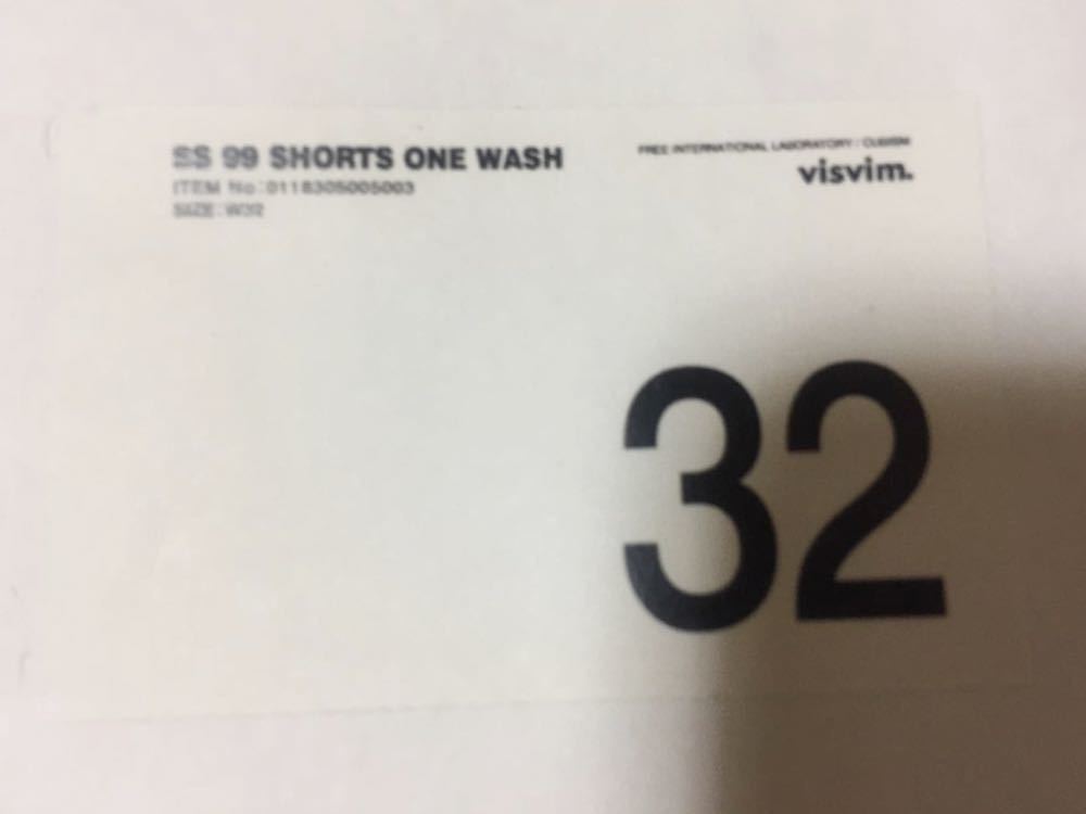 18SS SPOT visvim SS 99 SHORTS ONE WASH JOURNEYMAN PIN BADGE D17 DRY ...