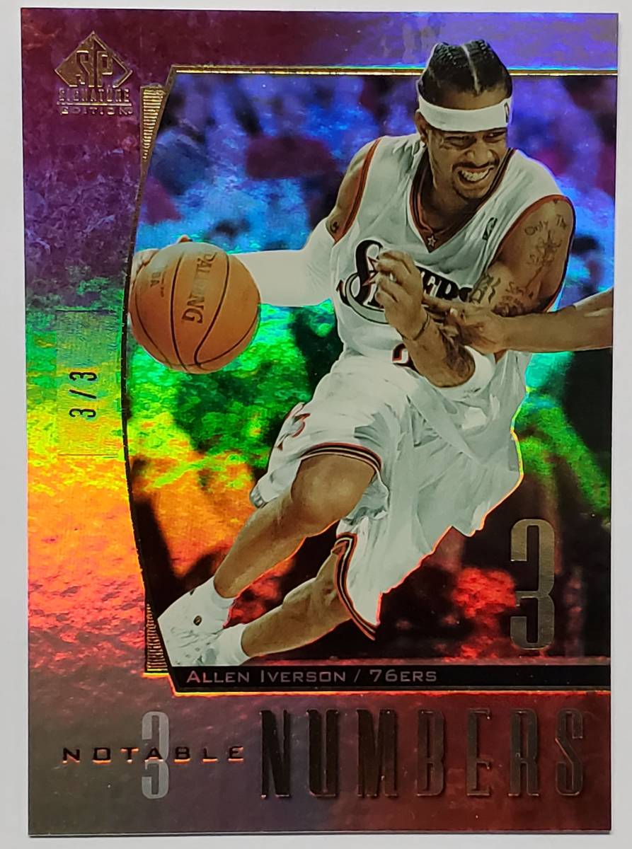 04/05 SP SIGNATURE EDITION ALLEN IVERSON NOTABLE NUMBERS 3枚限定 ジャージナンバー ...