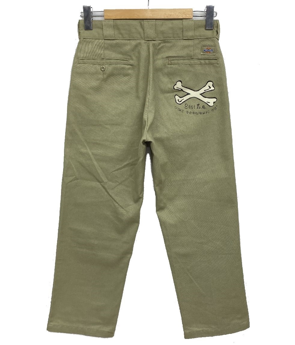 BACKDROP × Dickies バックドロップ ディッキーズ 874KH ロゴ スカル クロスボーン プリント ストレート ワーク パンツ チノパン 30(ワークパンツ、ペインターパンツ ...