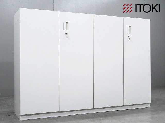 311B 極 ITOKI/イトーキ 最新/現行/eSシリーズ ホワイト 鍵付き 4段 キャビネット2台セット 書庫/収納庫/整理棚(キャビネ)｜売買されたオークション情報、yahooの商品情報 ...