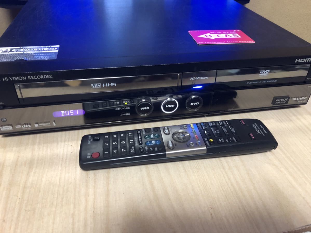 SHARP シャープ 250GB HDD搭載ビデオ一体型DVDレコーダー DV-ACV52 2007年(HDD内蔵)｜売買されたオークション情報、yahooの商品情報をアーカイブ公開 ...