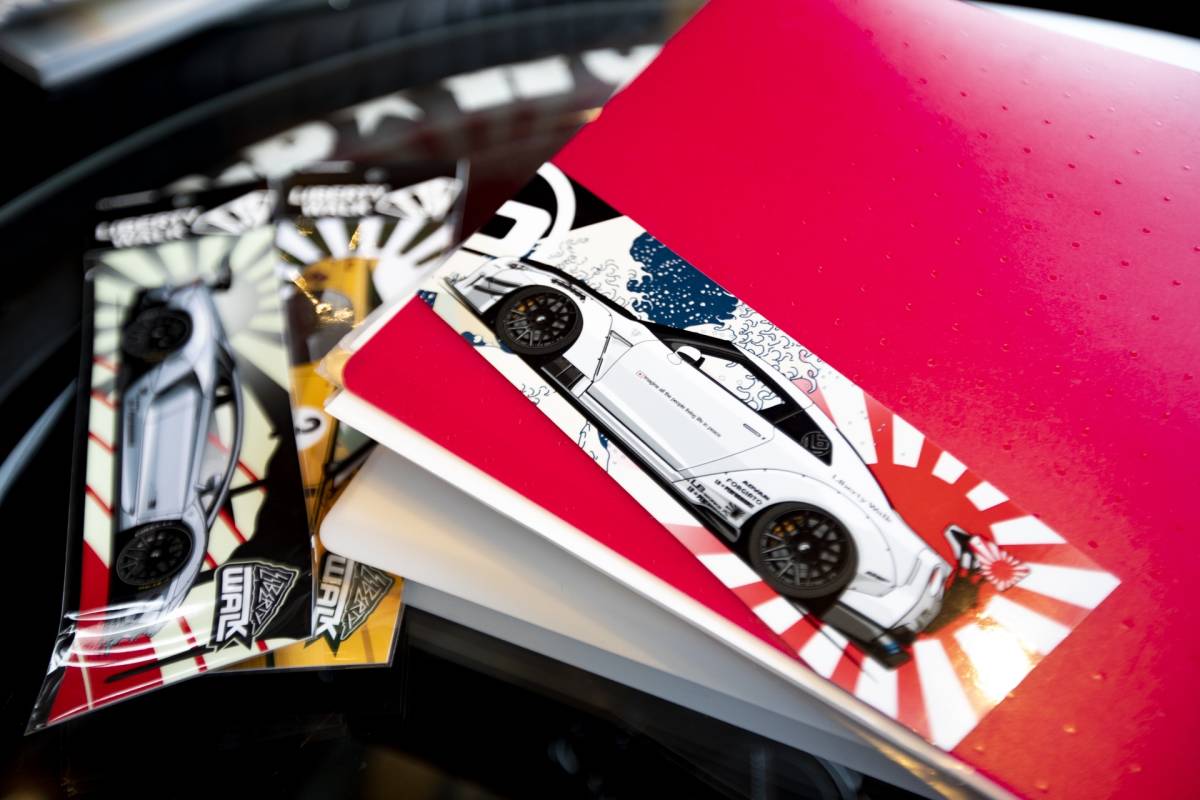 新作 リバティーウォーク LB ワークスRX-3 BOX ステッカー LIBERTY WALK RISING SUN WORKS リバティ ...