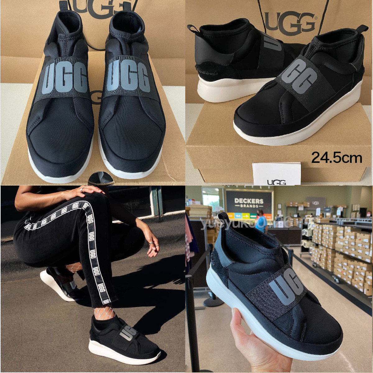 大 UGG アグ Neutra ニュートラ スリッポン ロゴ 厚底 スニーカー ブラック 黒 24.5cm US7.5 レディース シューズ(24.5cm)｜売買されたオークション情報 ...