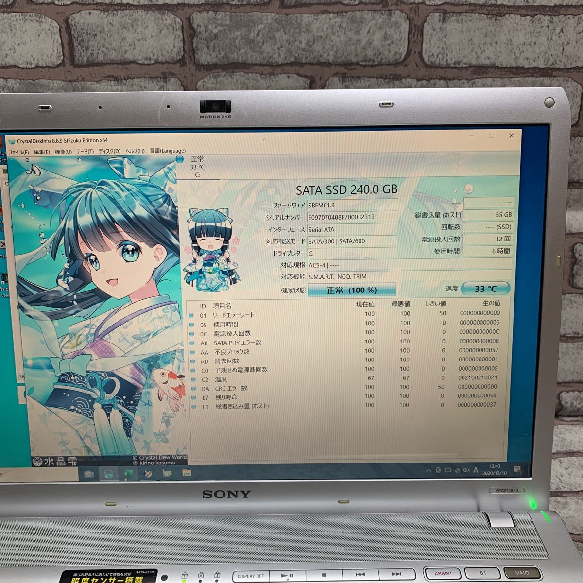C125 SONY VAIO PCG-81212N VPCF118FJ Core i5-520M GeForce 310M SSD 240GB ...