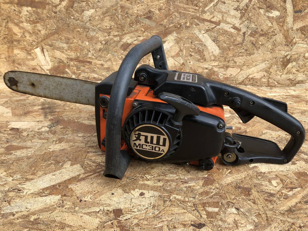 B16 1000円スタート MARUYAMA 丸山 エンジンチェーンソー MC30A 刃無し 電動工具 切断機 ジャンク 部品取り パーツ取り ...
