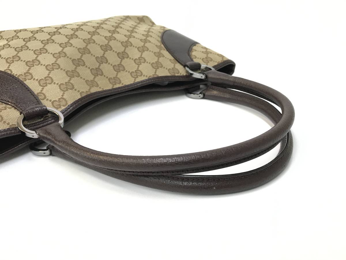 グッチ GUCCI トートバッグ ショルダーバッグ GGキャンバス レザー ベージュ×ブラウン 113015 001013 保存袋(その他)｜売買されたオークション情報、yahooの商品情報を ...