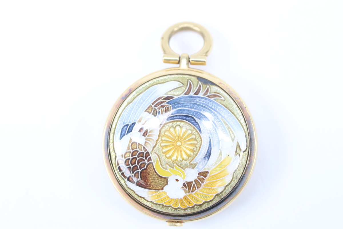 RAMIE ラミー 天皇陛下御在位60年記念 七宝焼 懐中時計 クオーツ 1284-B(クォーツ式)｜売買されたオークション情報、yahooの ...