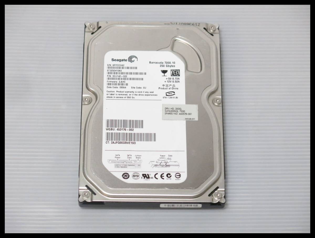 SEAGATE ST3250410AS 250GB 3.5インチHDD SATA 554(200GB～)｜売買されたオークション情報 ...