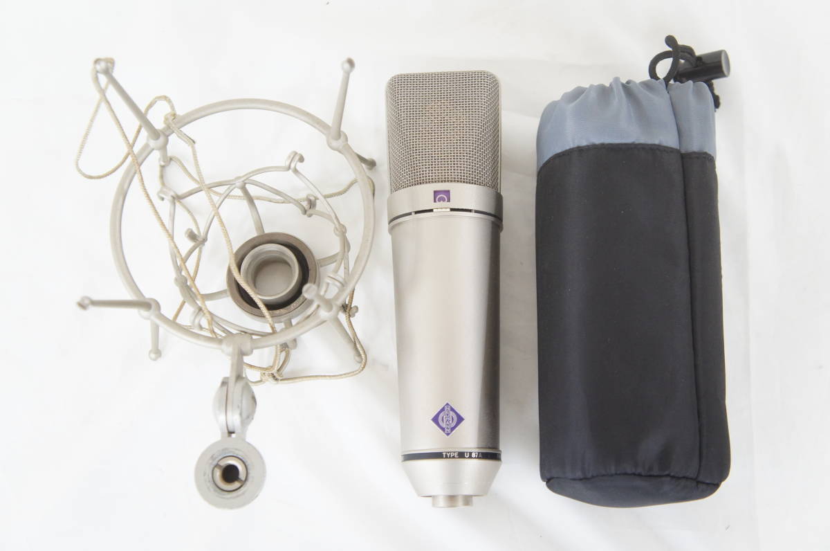 ② NEUMANN ノイマン U 87A i P48 マイク マイクホルダー付き 60 02N509(コンデンサーマイク)｜売買された ...