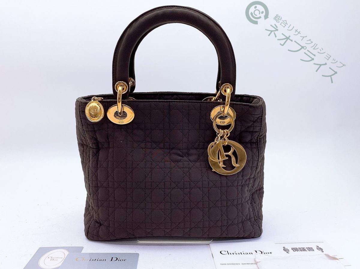 N3367 ベタ無し Dior レディディオール カナージュ ナイロン ハンド バッグ(レディディオール)｜売買されたオークション情報 ...
