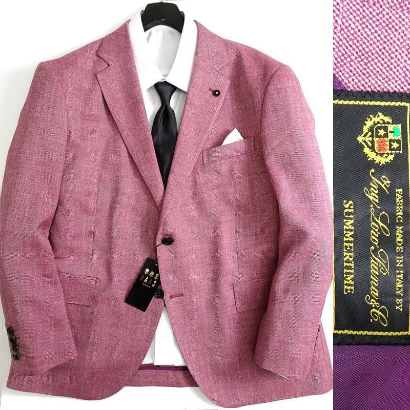 DAKS ダックス 定価13.2万 日本製 伊製生地 Loro Piana シルクリネン混メリノウール テーラードジャケット 0201 010 ...