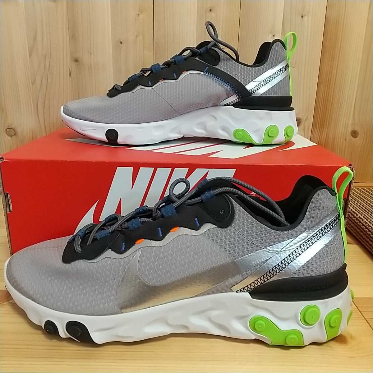 28.5cm 正規品 ナイキ REACT ELEMENT 55 SE CI3831-200 リアクト エレメント 55 SE パミス メタリックシルバー(28.5cm)｜売買されたオークション ...