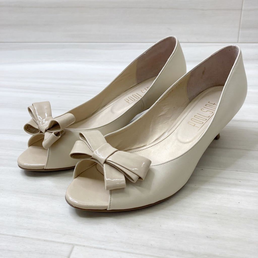 H'419 POOL SIDE プールサイド オープントゥパンプス 23.5cm ベージュ レザー 日本製 良好(ベージュ系)｜売買されたオークション情報、yahooの商品情報をアーカイブ公開 ...