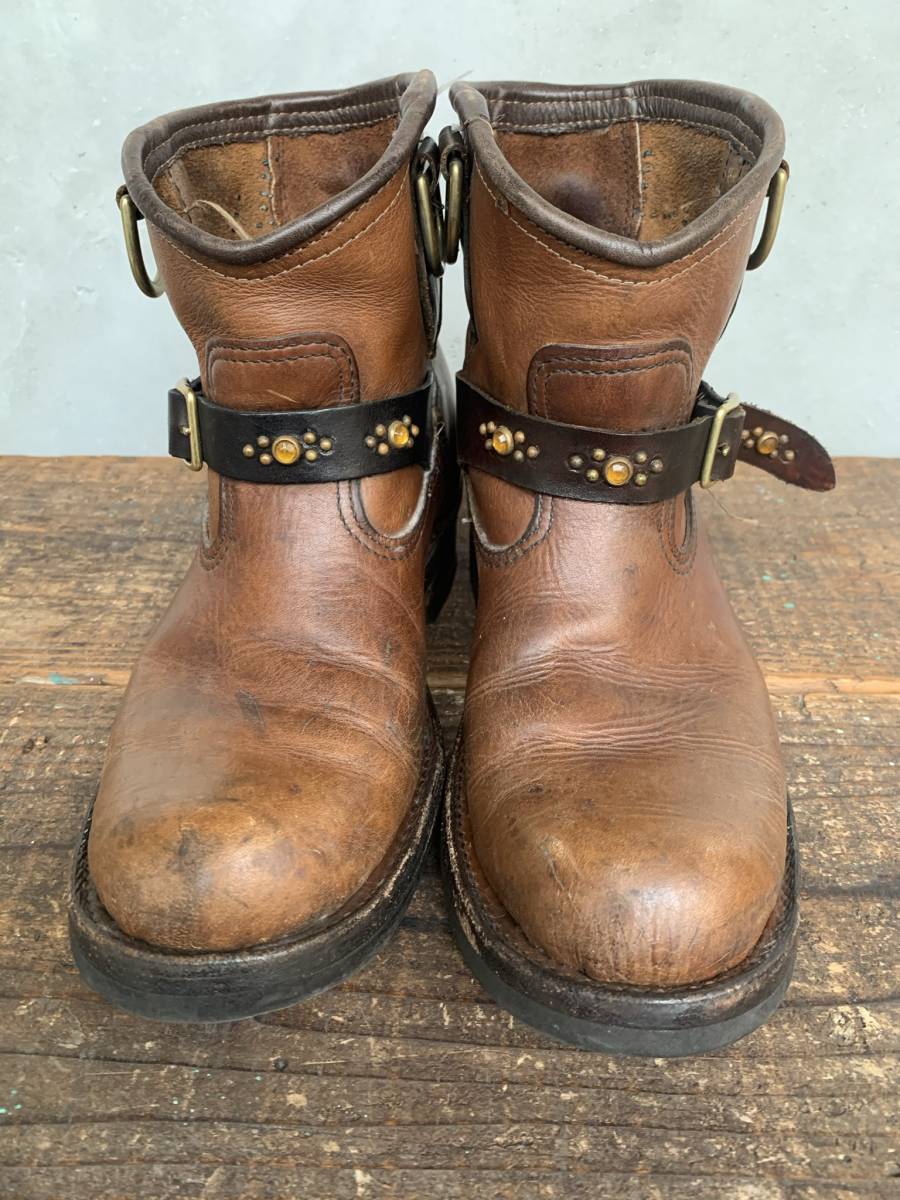 IrregulaR Zip Stevenson HTC イレギュラー ショート エンジニア ブーツ スタッズ シューズ 靴 レザー ブラウン メンズ(HTC)｜売買されたオークション情報 ...
