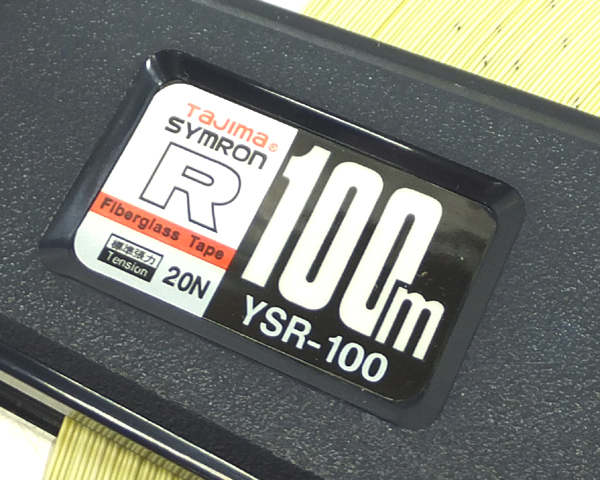 A0516Q タジマツール Tajima シムロン-R YSR-100 100m 13mm幅 ガラス繊維製巻尺 測量 計測工具 大工道具(巻尺 ...