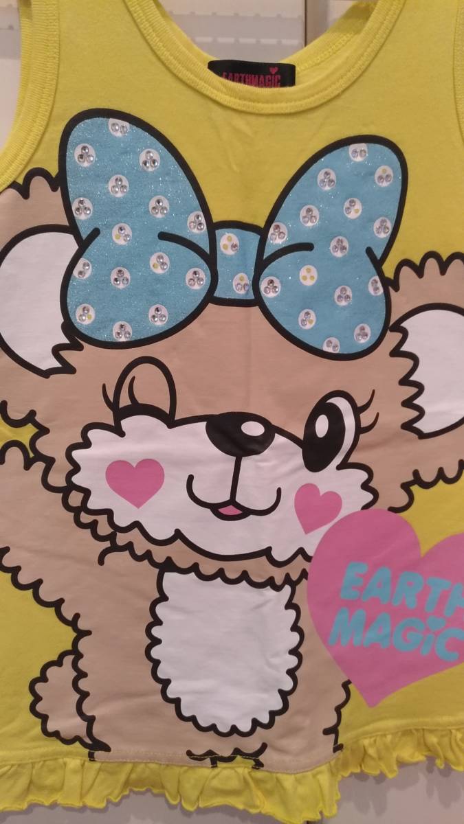 アースマジック マフィー タンクトップ サイズ140 130 黄色 後ろリボン 数回着用 女の子 難あり EARTH MAGIC earth magic(その他)｜売買されたオークション情報 ...