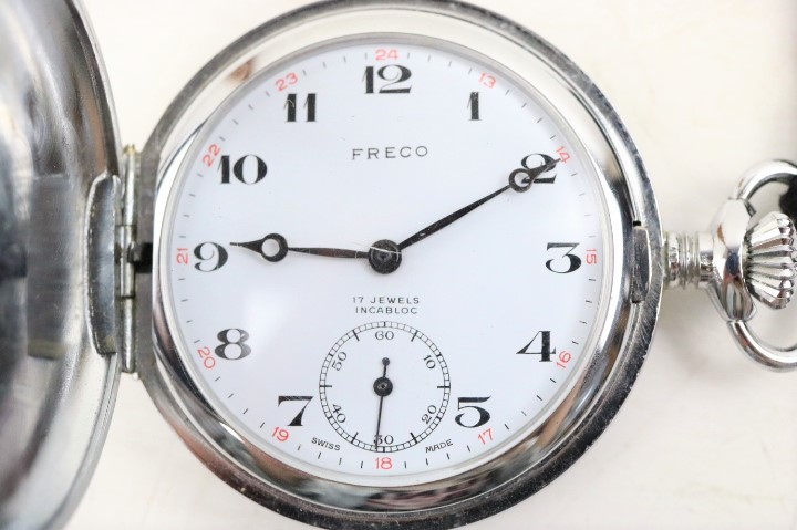 ト葛 FRECO/フレコ 懐中時計 17JEWELS INCABLOC スイス製 CH279EWH12(手巻き)｜売買されたオークション情報 ...