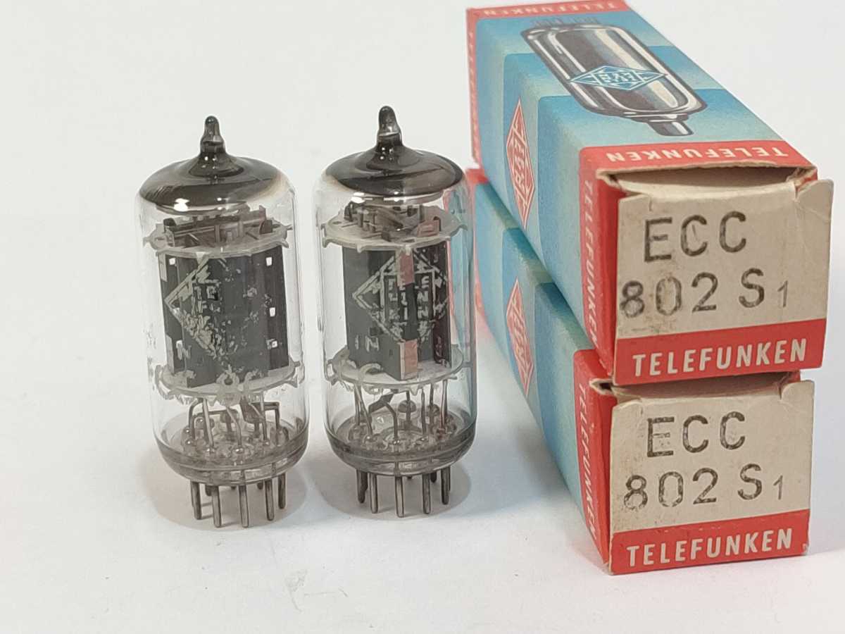 10079 TELEFUNKEN ECC802S 2本 測定データあり ダイヤマークあり 真空管(真空管)｜売買されたオークション情報、yahooの商品情報をアーカイブ公開 - オークファン ...