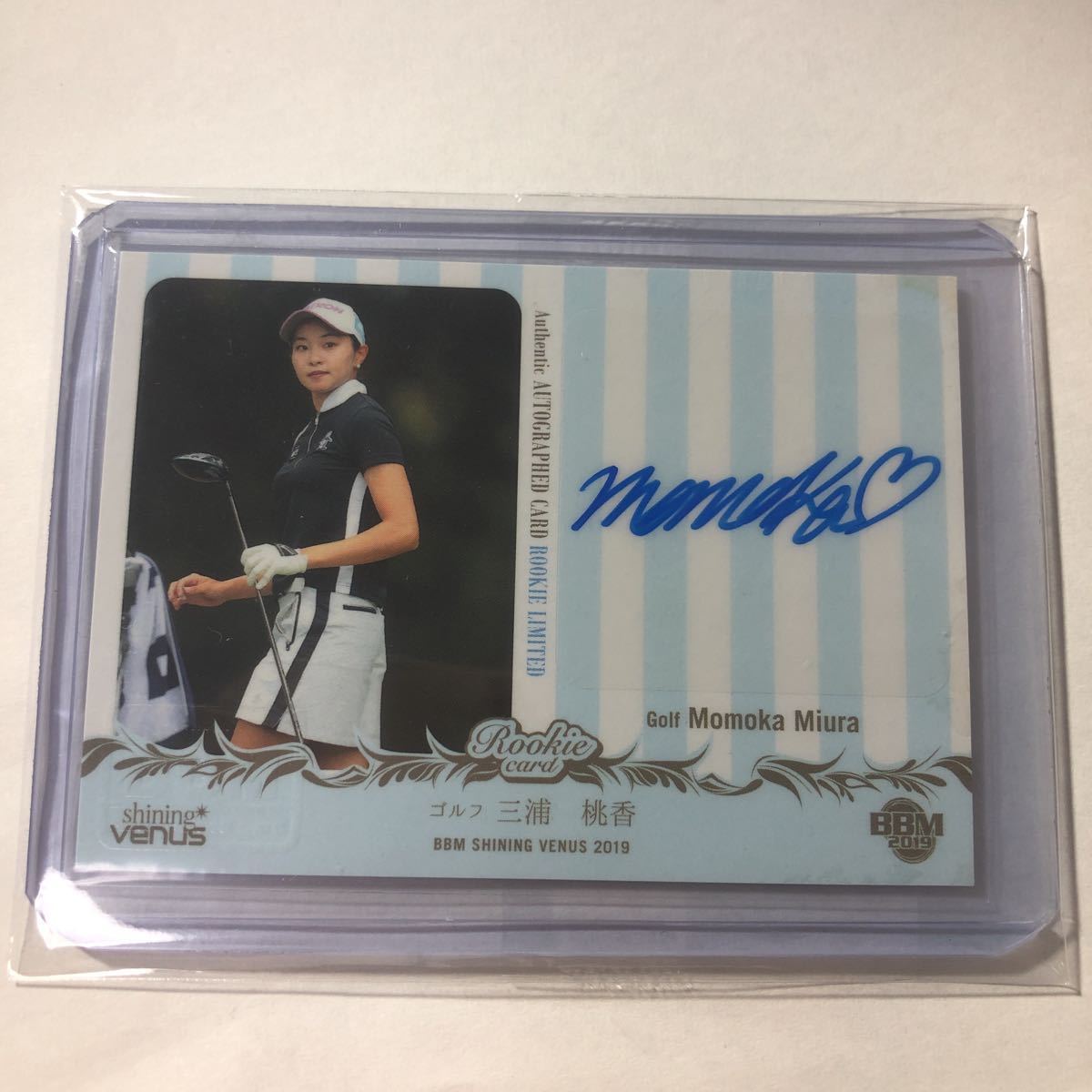 三浦桃香 BBM 2019 シャイニングヴィーナス 日本女子プロゴルフ 直筆サイン パラレル 青ペン /30 ルーキーカード RC(2014年～)｜売買されたオークション情報、yahooの商品 ...