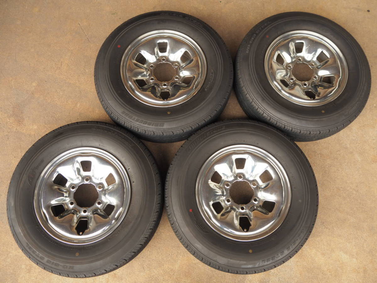 K439 トヨタ純正 6Jx15 +30 PCD139.7 6穴 195/80R15 107/105L LT 4本9分山 メッキ 鉄ホイール ハイエース(その他)｜売買されたオークション情報 ...