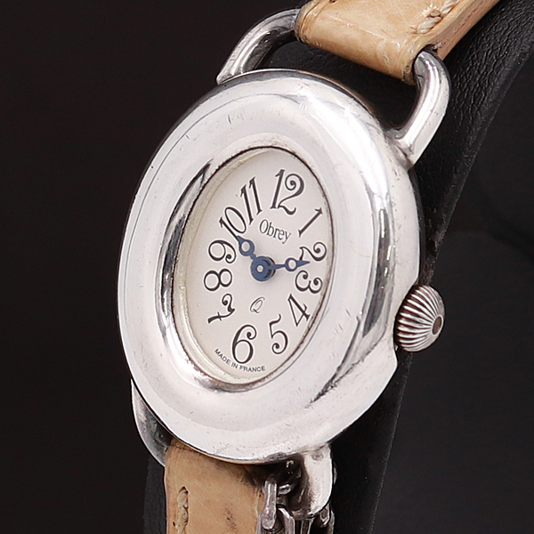 1円 稼働品 良品 オブレイ/Obrey QZ 2針 SOLID SILVER 925 南京錠チャーム付き レディース腕時計 410A0147083(2針（時、分）)｜売買されたオークション ...