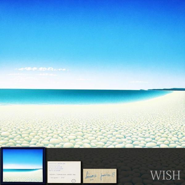 真作 WISH ダニエル スキオラ Daniel Sciora 海岸の小石 油彩 20号 大作 1983年作 海辺逸品 〇フランスの画家 ...