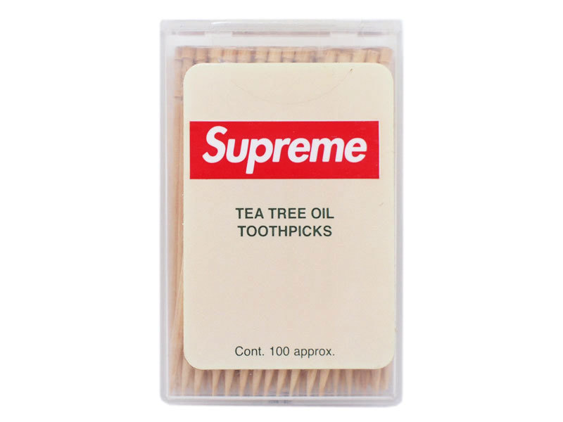 14SS Supreme Tea Tree Oil Toothpicks 爪楊枝 オイル加工 つまようじ シュプリーム 新作 ノベルティ 非売 ...