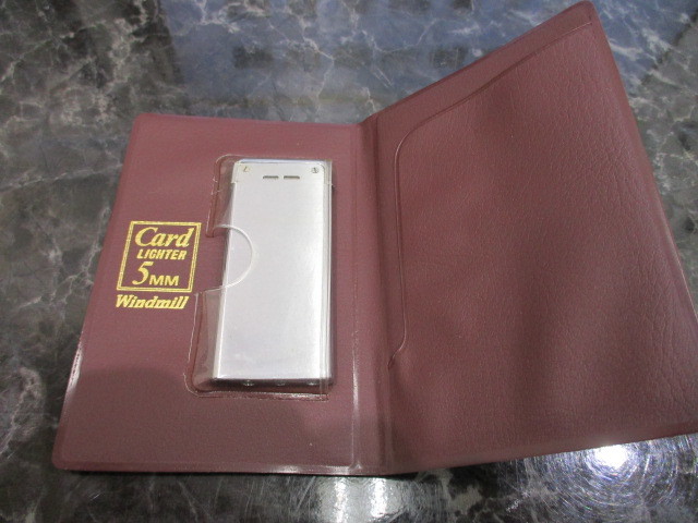 11-150 Windmill Card LIGHTER 5MM ウインドミル シルバーガスライター ケース付き(ガスライター)｜売買された ...