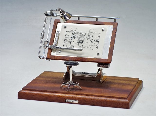 K11231 イタリア Sacchetti サケッティ SILVER 925 ドラフター 製図台 シルバー 銀製 ミニチュア 精密模型 銀細工 ...