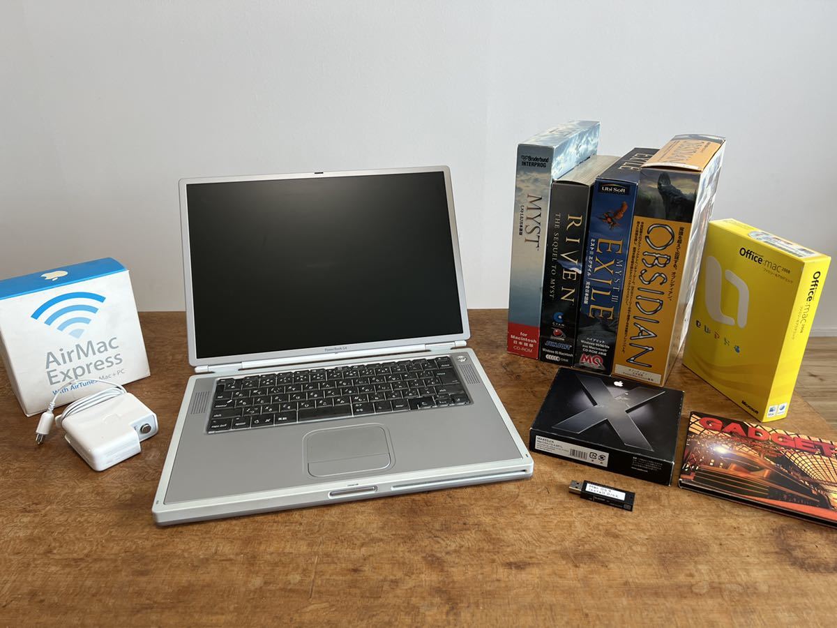 特典あり OS9単独起動最終機 Apple PowerBook G4 A1025 AirMac搭載 1GHz/512MB/60GB チタニウム ...
