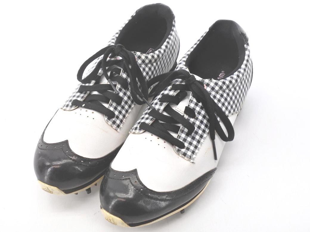 adidas アディダス 671721 Driver Grace ギンガムチェック ゴルフ シューズ size23.5/白x黒 blb7(23.5cm)｜売買されたオークション情報、yahoo ...