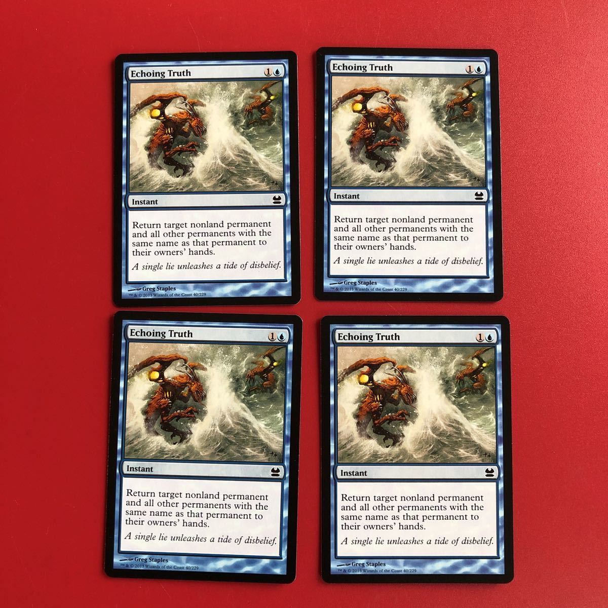 MTG 残響する真実/Echoing Truth MMA 英語版 4枚 マジックザギャザリング - 他多数出品中(青)｜売買されたオークション ...