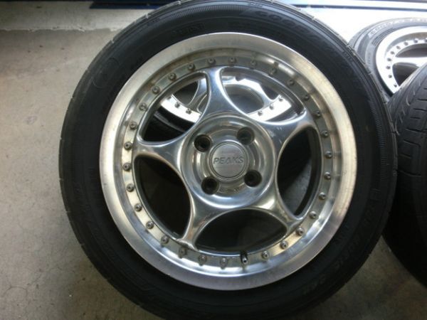 T エ-54 4箱 ENKEI エンケイ レーシングピークス Racing PEAKS ホイール 4本セット/PCD100 6.5J/ タイヤ ...