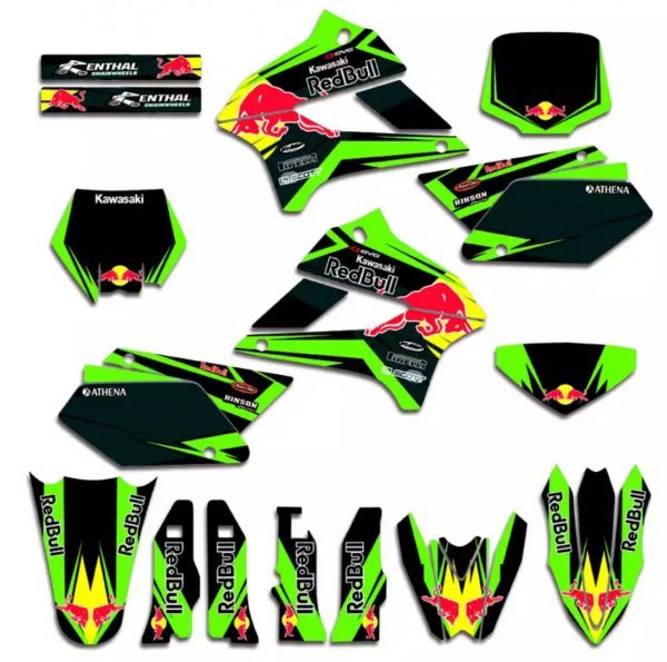国内発送 レッドブル カワサキklx250 Dトラッカー D-tracker 2008-2020 グラフィック デカール ステッカー ...