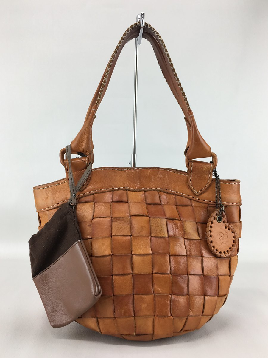 ROBITA 編み込み/ハンドバッグ/レザー/ブラウン/茶色/無地(ハンドバッグ)｜売買されたオークション情報、yahooの商品情報を ...