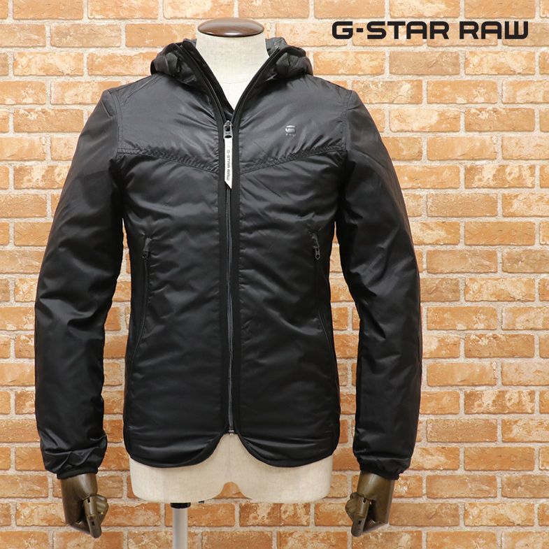 1円/秋冬/G-STAR RAW/Sサイズ/訳 中綿マウンテンパーカー SETSCALE-R HDD OVERSHIRT L/S D03810-6931-990 撥水 /黒/ブラック ...