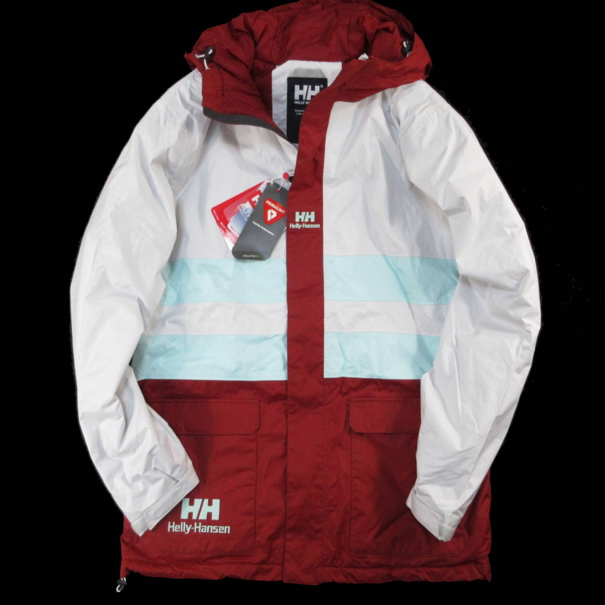 HELLY HANSEN 防水 透湿 保温 インサレーション レイン ジャケット L ホワイト ヘリーハンセン HELLY TECH PRIMALOFT J719(男性用)｜売買された ...