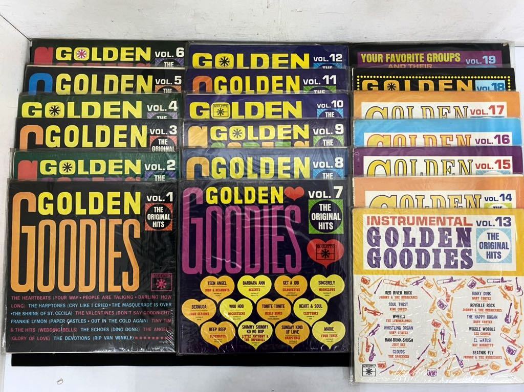 221o2 洋楽 LPレコード GOIDEN GOOODIES vol1〜vol19 全揃え ロック R&B THEORIGINAL HITS ...