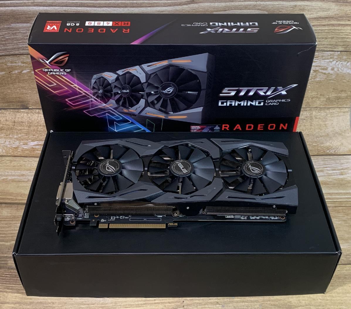 Radeon STRIX-RX480-O8G-GAMING RX480 8GB GDDR5 HDMI×2/DP×2/DVI 良品 グラボ ...