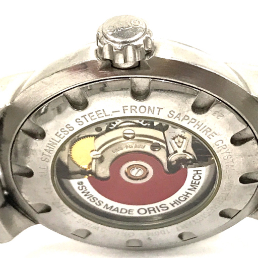 ORIS オリス 7522 自動巻き オートマチック 腕時計 稼働品 25石 裏スケルトン ブラック文字盤 メンズ ブランド小物(オリス ...