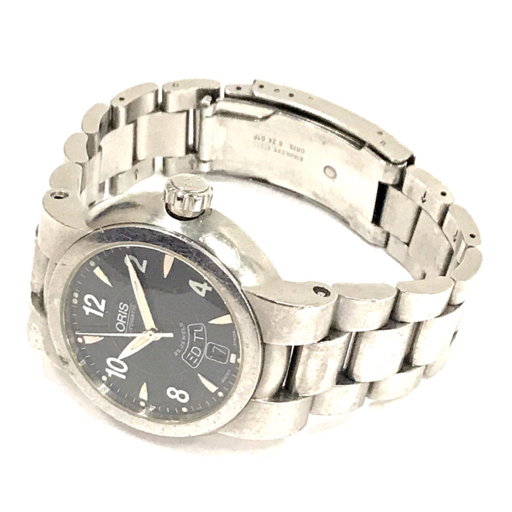 ORIS オリス 7522 自動巻き オートマチック 腕時計 稼働品 25石 裏スケルトン ブラック文字盤 メンズ ブランド小物(オリス ...