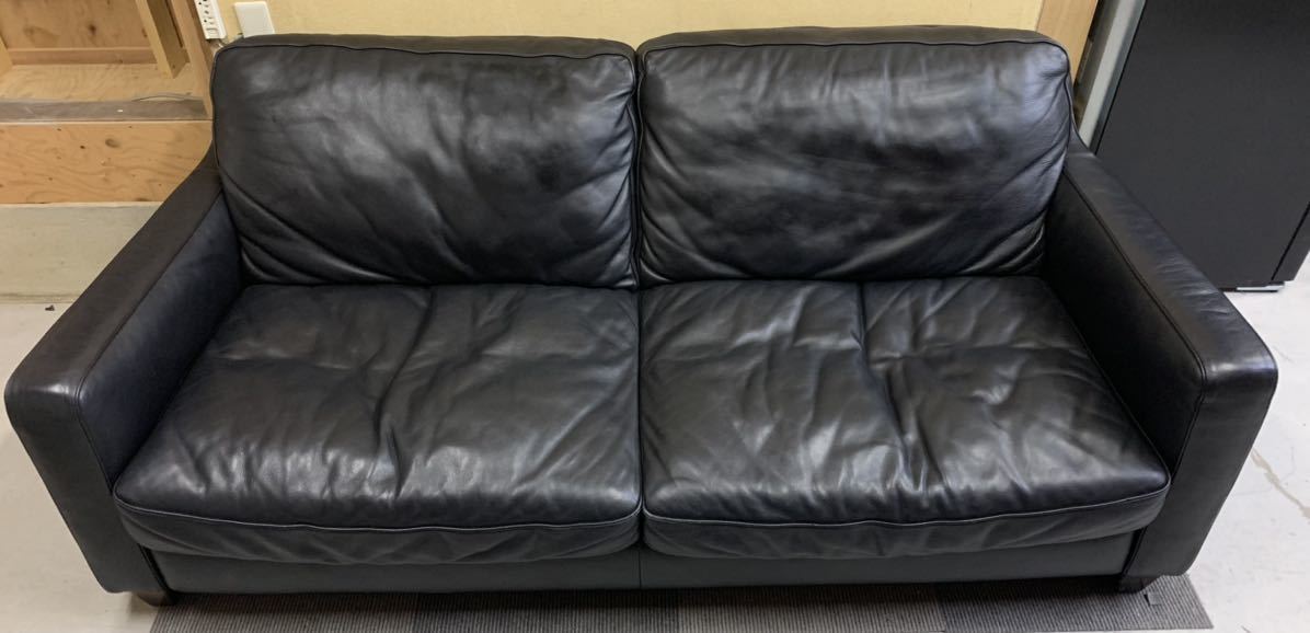極 Natuzzi ナツッジ Italsofa イタルソファ 高級 総革 イタリアンレザー モダン 2.5人掛けソファ 2Pソファ リビング ブラック 黒(革製)｜売買されたオークション情報 ...
