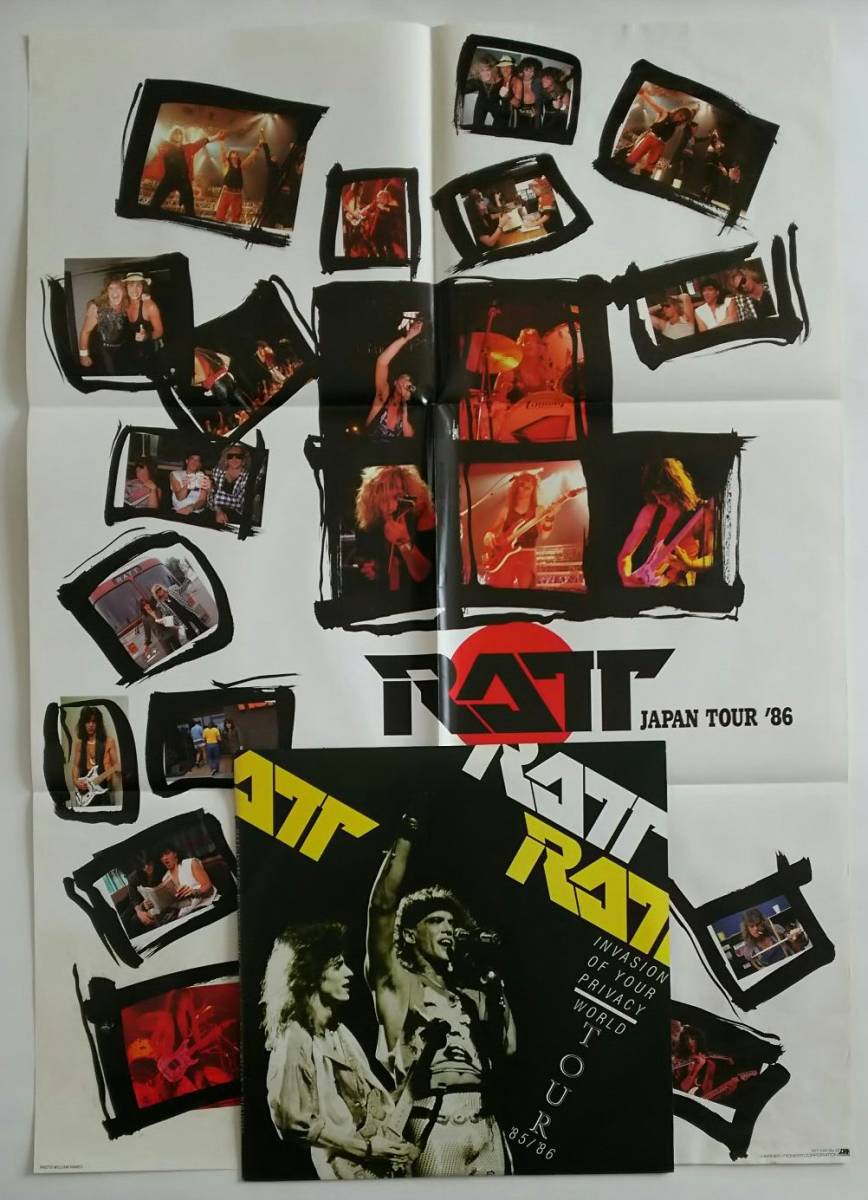 RATT LIVE レコード+ポスター INVASION OF YOUR PRIVACY WORLD TOUR 85/86 WALLEN'S ...